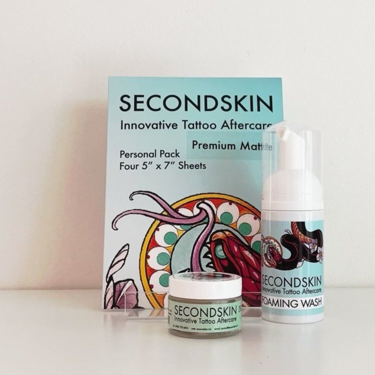 SecondSkin™ Tattoo Aftercare | Adhesive Tattoo Bandages | Tattoo Cream